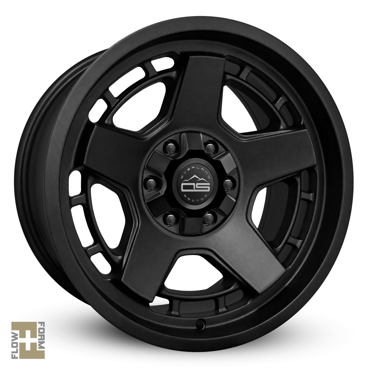 Overland Sector Atlas Wheel in Satin Black. 17x9 | Flow-Formed Off-Road ...